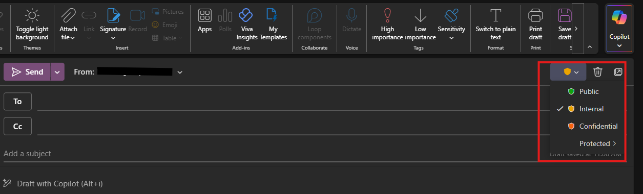 How To Apply Sensitivity Labels to Your Emails in Outlook – PWCS ...