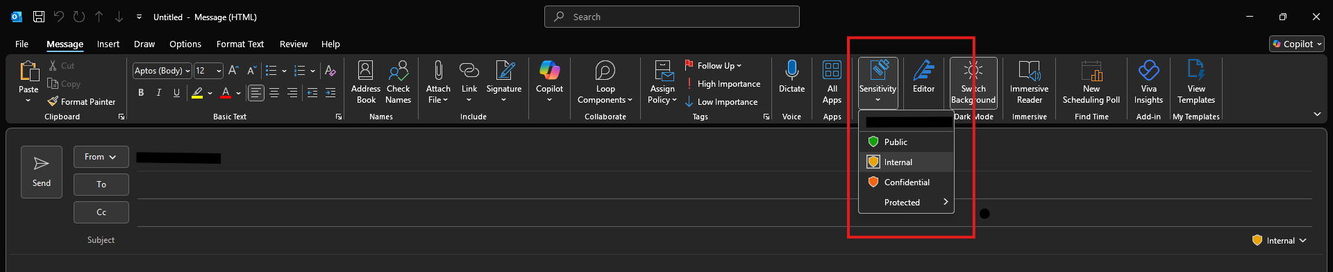 How To Apply Sensitivity Labels to Your Emails in Outlook – PWCS ...