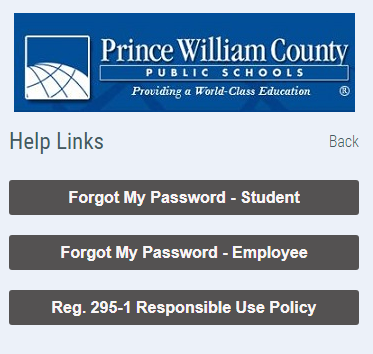 Staff Password Reset – PWCS Information Technology